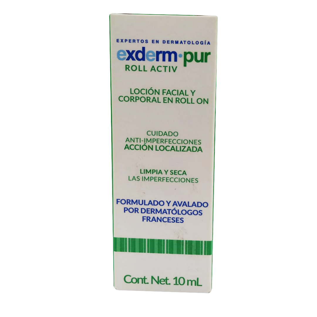 Exderm Pur Roll Activ 10 Ml Locion Facial