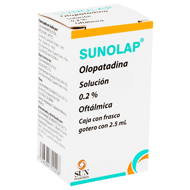 Sunolap (Olopatadina) 0.2% Gotero 2.5 Ml