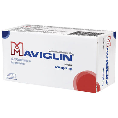 Maviglin (Metformina/Glibenclamida) 500 Mg/5 Mg Con 60 Grag